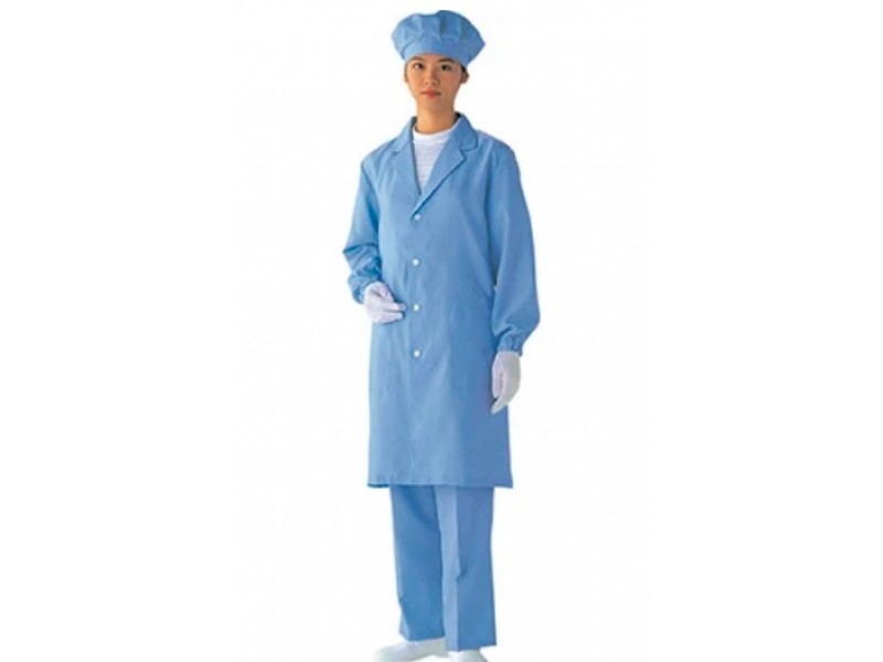 Anti-static Gown, 5mm Stripe, Blue